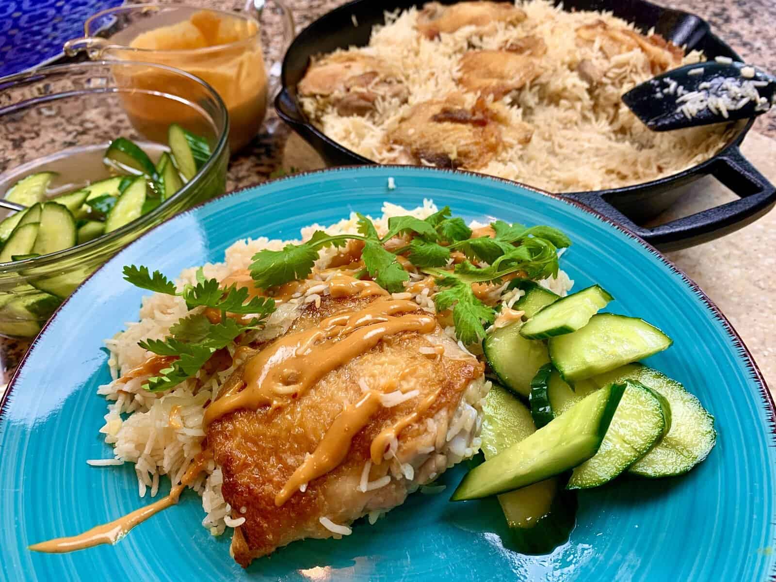 One-Pot Gingery Chicken and Rice with Peanut Sauce and Pickled ...