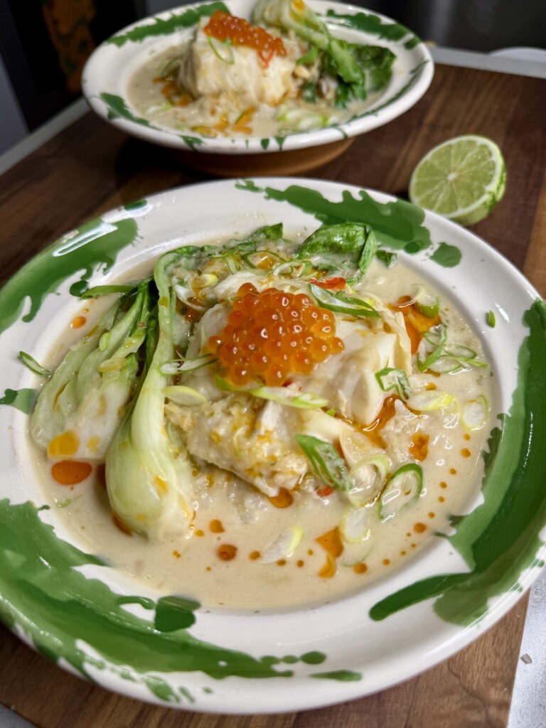 Aromatic Coconut Milk Poached Cod - Alessandra Ciuffo