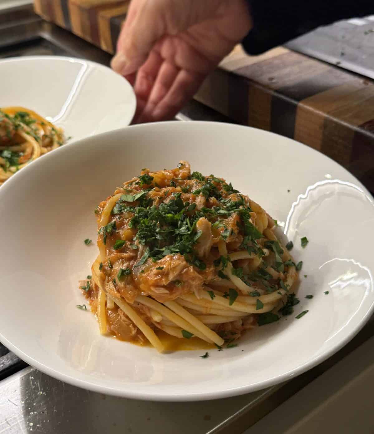 Spaghetti alla Bolognese...the Traditonal Way (with tuna) - Alessandra ...