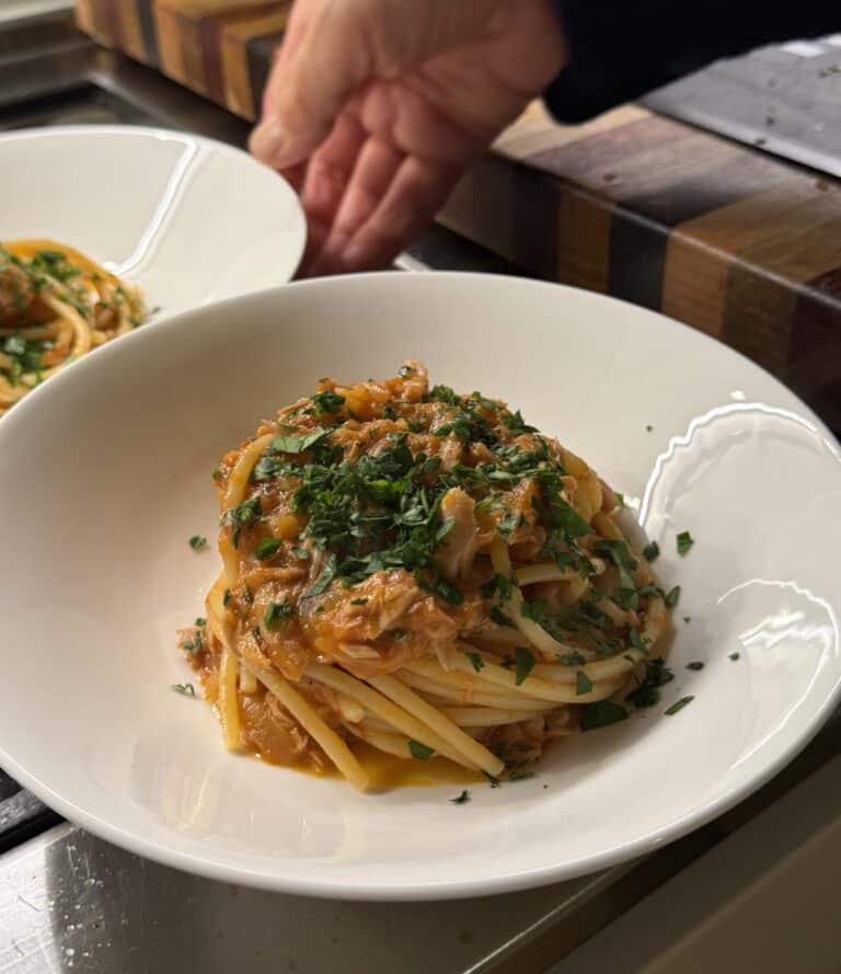 Spaghetti alla Bolognese...the Traditonal Way (with tuna) - Alessandra ...