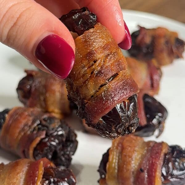 Blue Cheese Stuffed Bacon Wrapped Dates - Alessandra Ciuffo